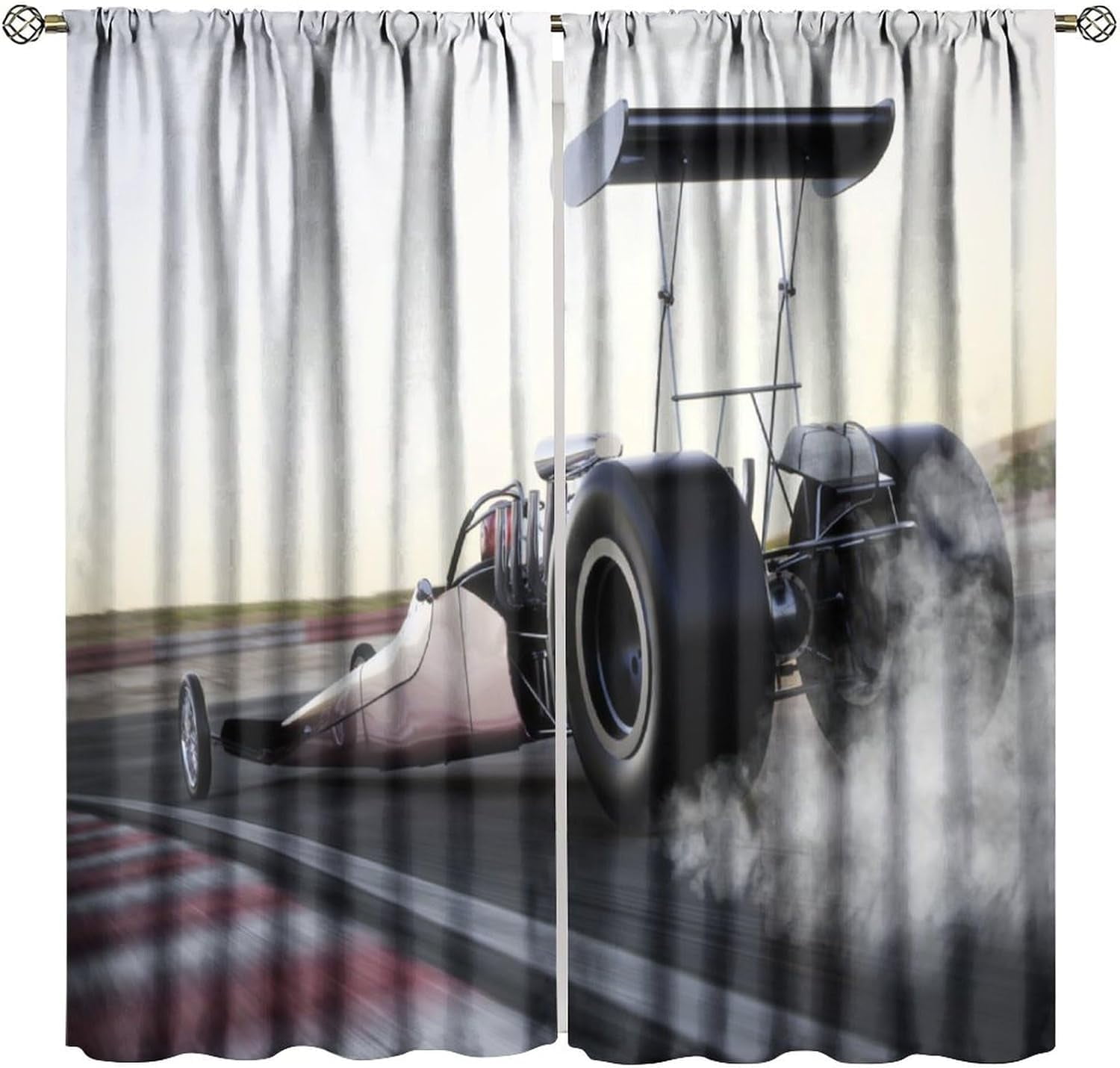 Cars Curtain, Dragster Racing The Track Burnout Competition Speed ...