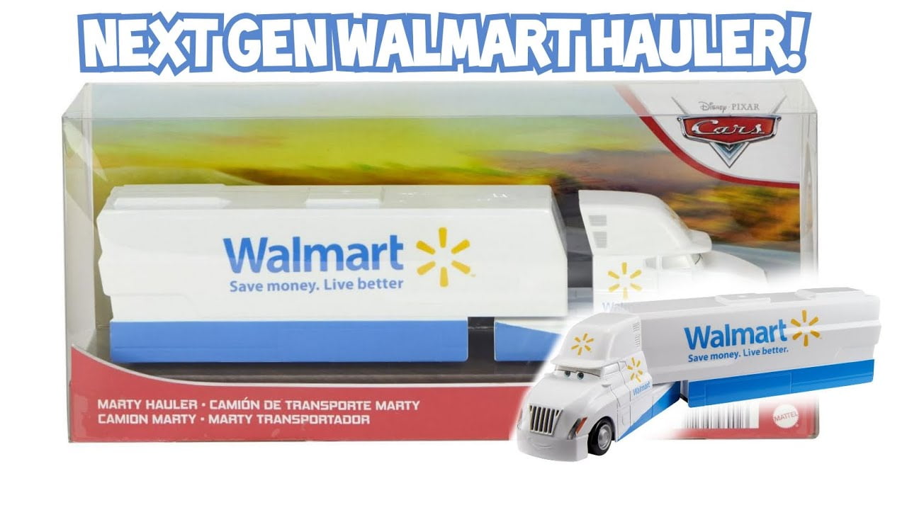 Disney Cars Movie Walmart (2017) Mattel White Marty Hauler Toy Truck ...