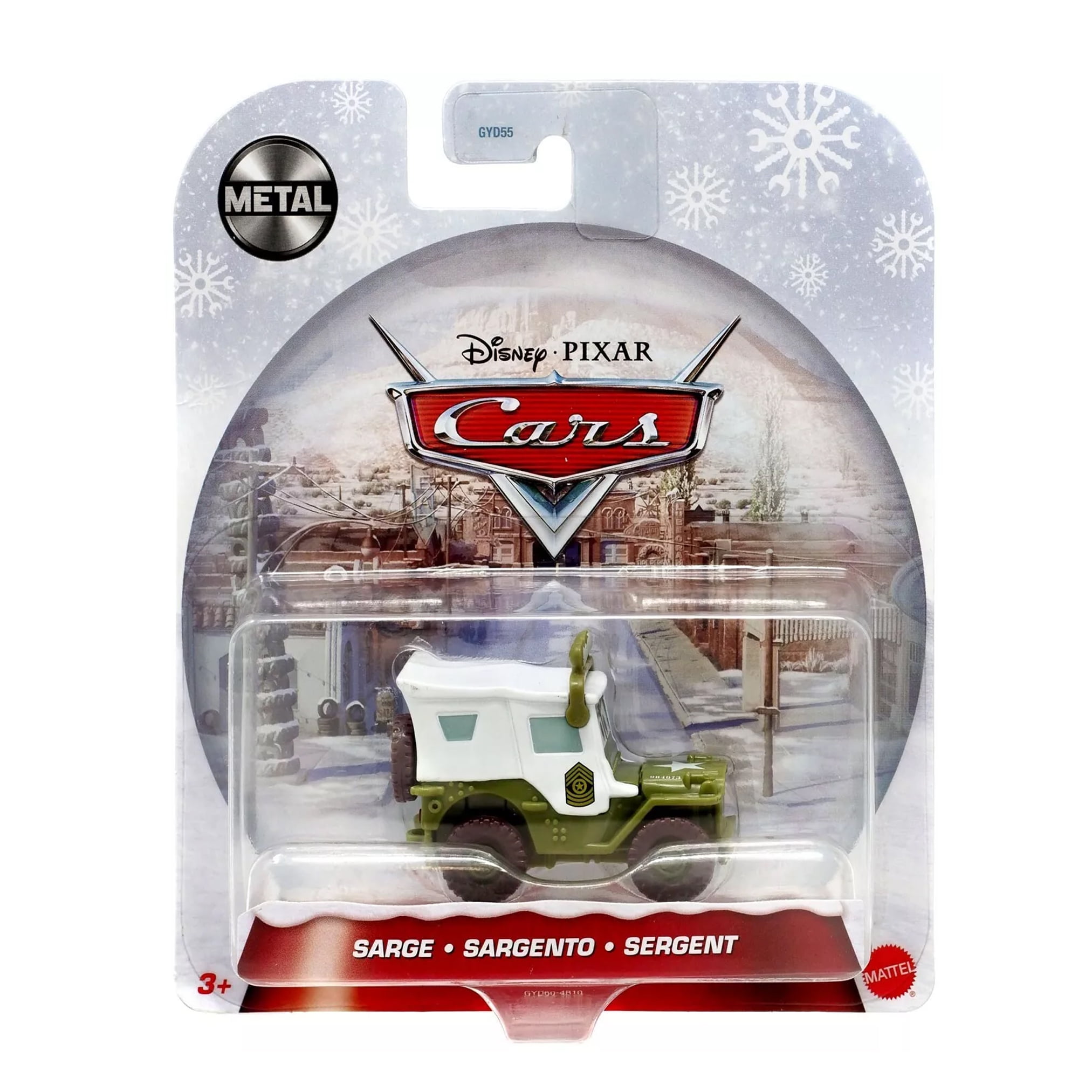 Cars Disney Pixar, Sarge Winter Metal Edition Play Vehicle, 1.55 Scale ...