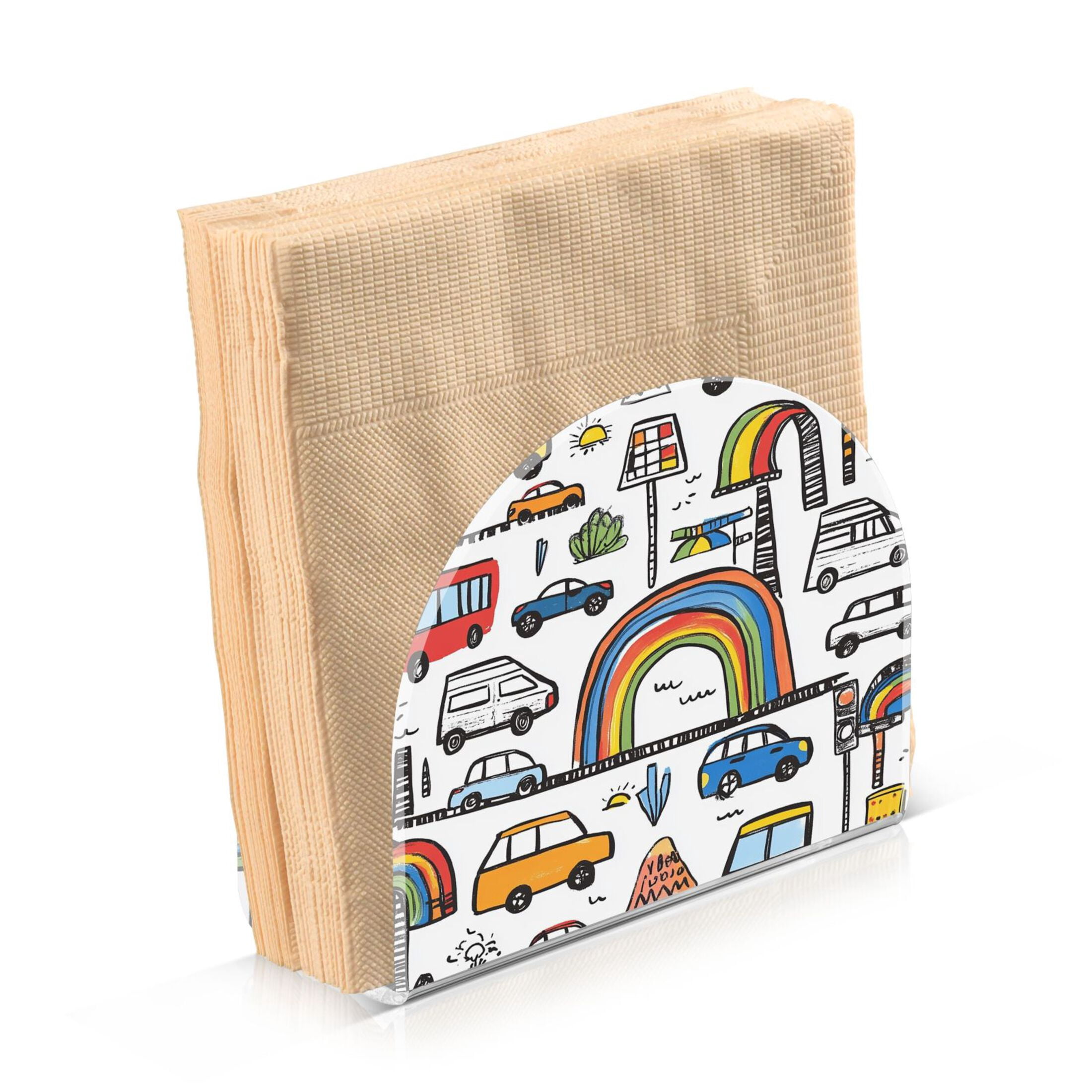 Cars Doodle Rainbows Napkin Holders for Tables Napkin Stand Paper ...