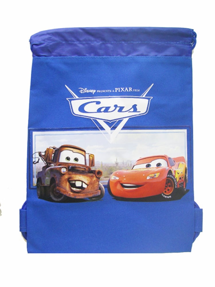 Cars Draw String Backpack Bag (Blue) - Walmart.com