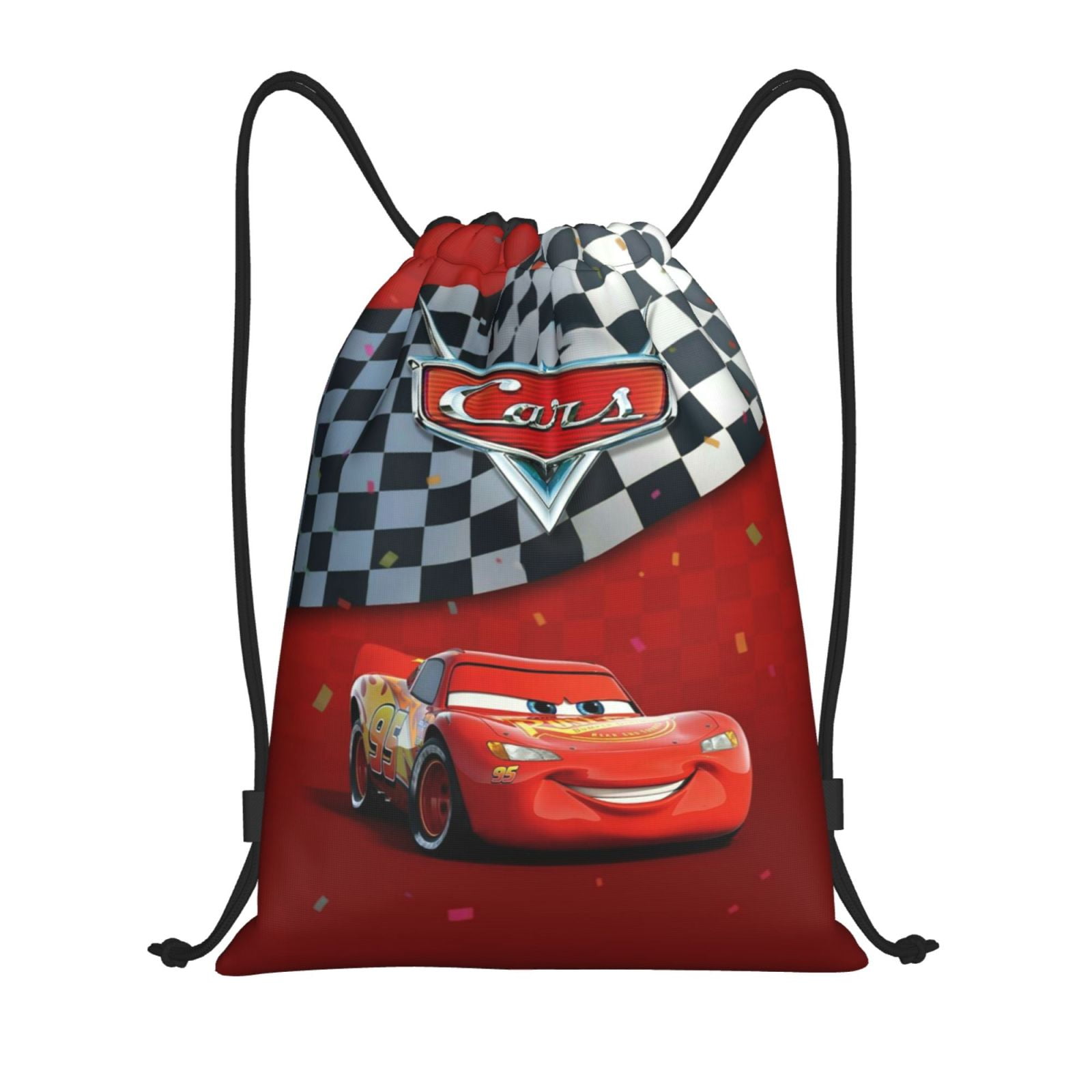 Cars Drawstring Backpack,Sackpack String Bag Water Resistant Beach Bag ...