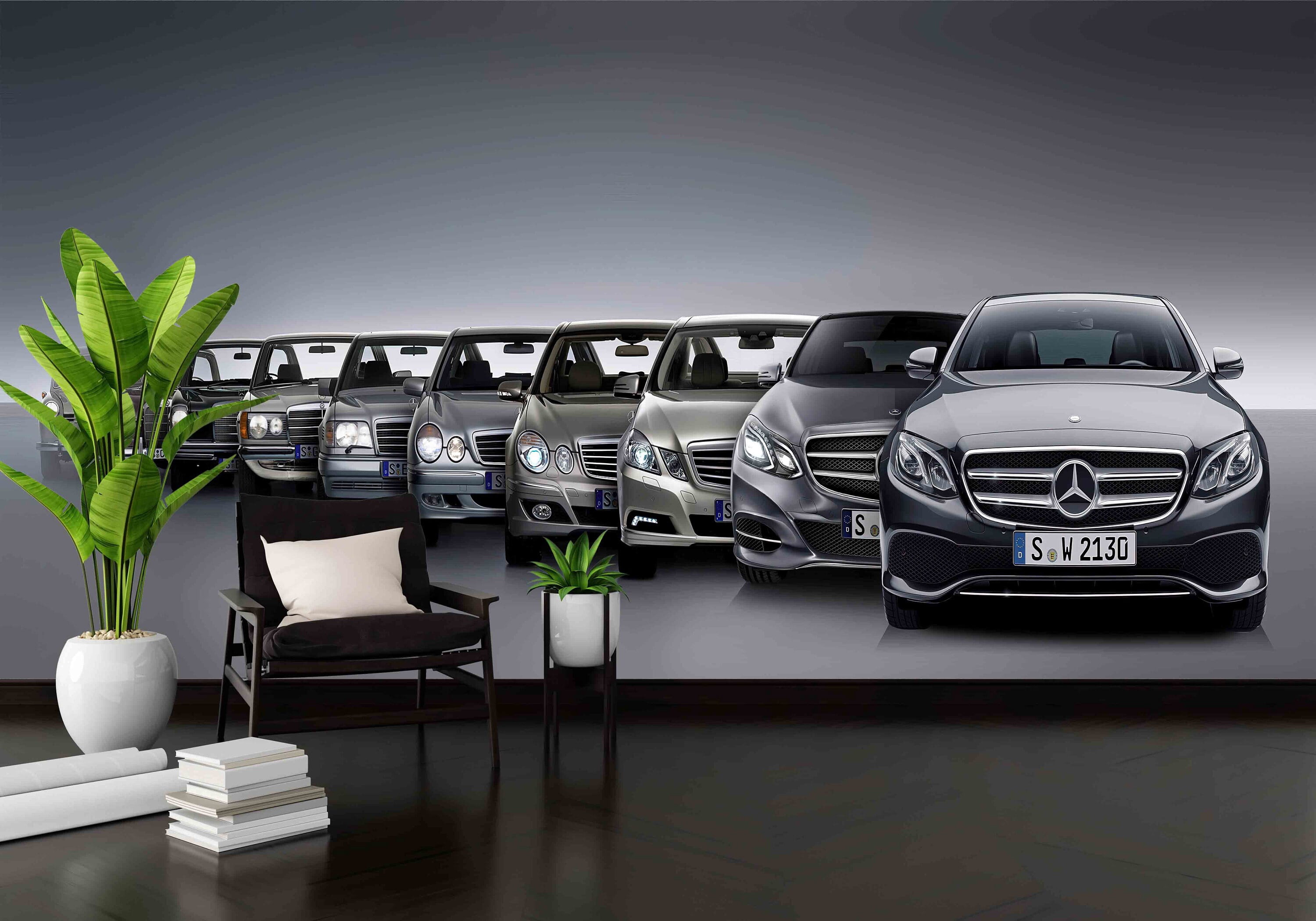 Cars E Series, 3d Wallpaper, Car Lovers Wall Decor, Modern Wallpaper ...