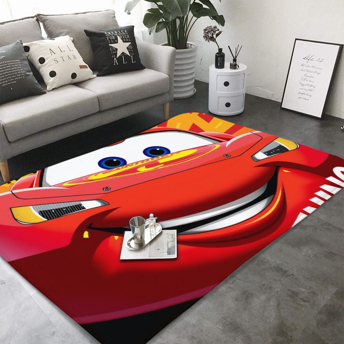 Cars Flannel Floor Mat 1x1.5m - Soft, Absorbent and Non-Slip - Walmart.com