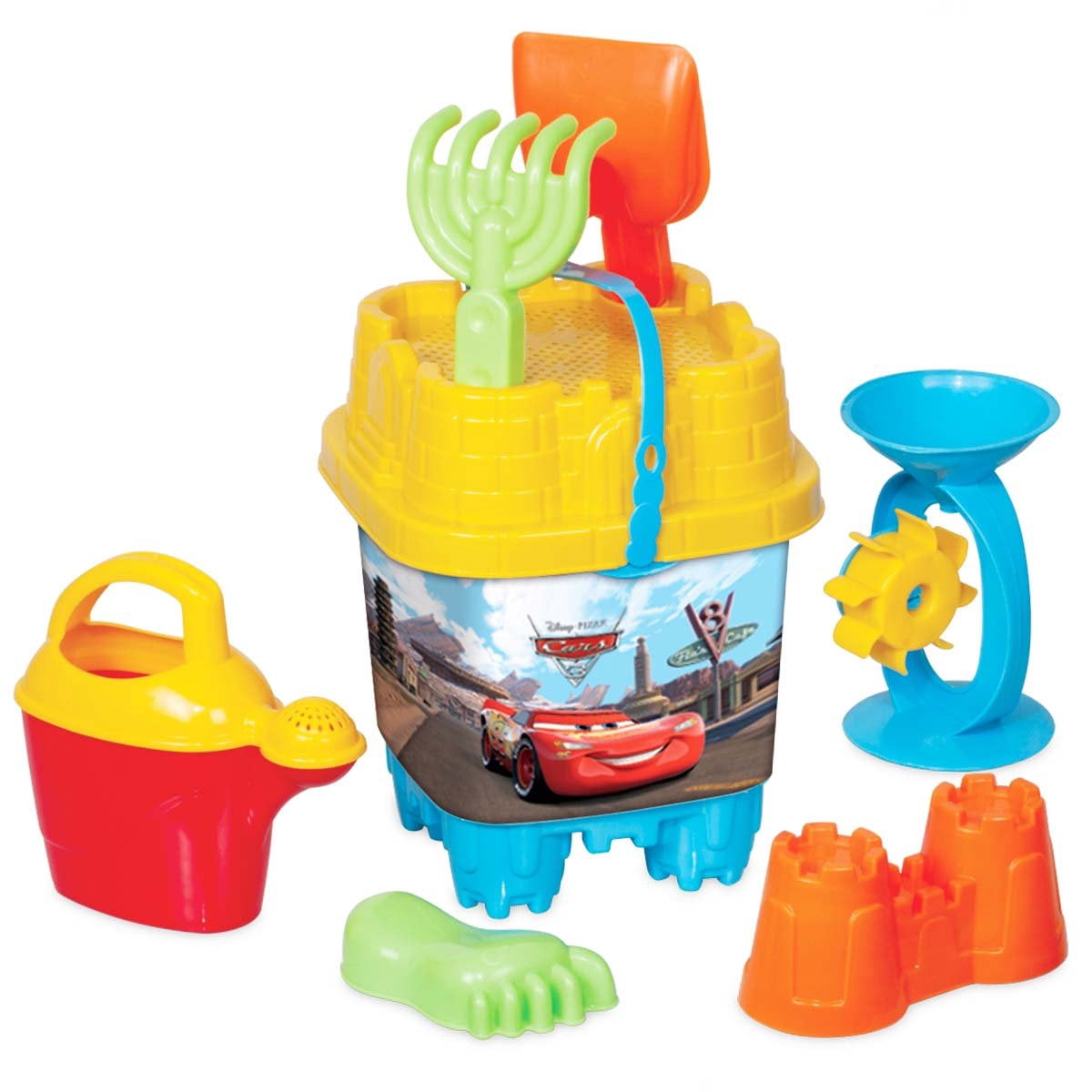 Cars Grand Castle Bucket Set - Kids Beach Toy Set - Walmart.com