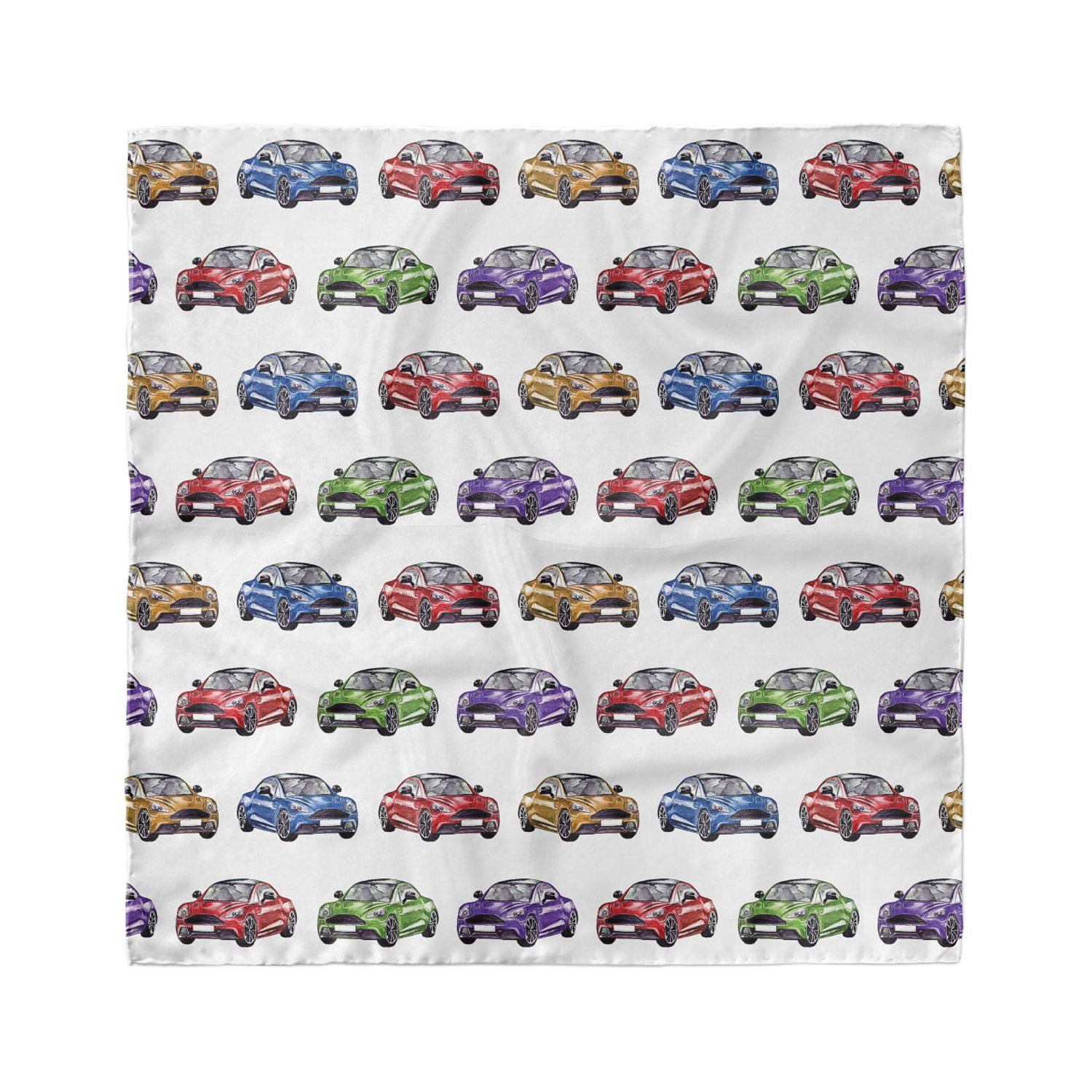 Cars Head Scarf, Colorful Fast Sports Car, Head Wrap, 3 Sizes, by ...