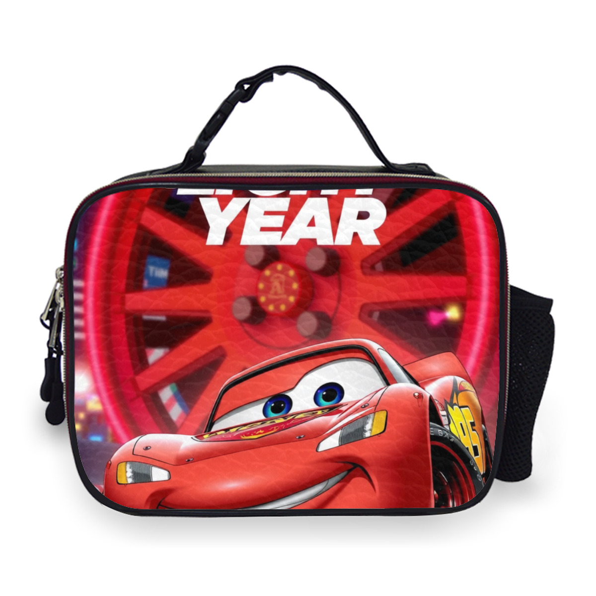 Cars Insulated Lunch Box Unisex Reusable Lunch Box Portable Leather ...