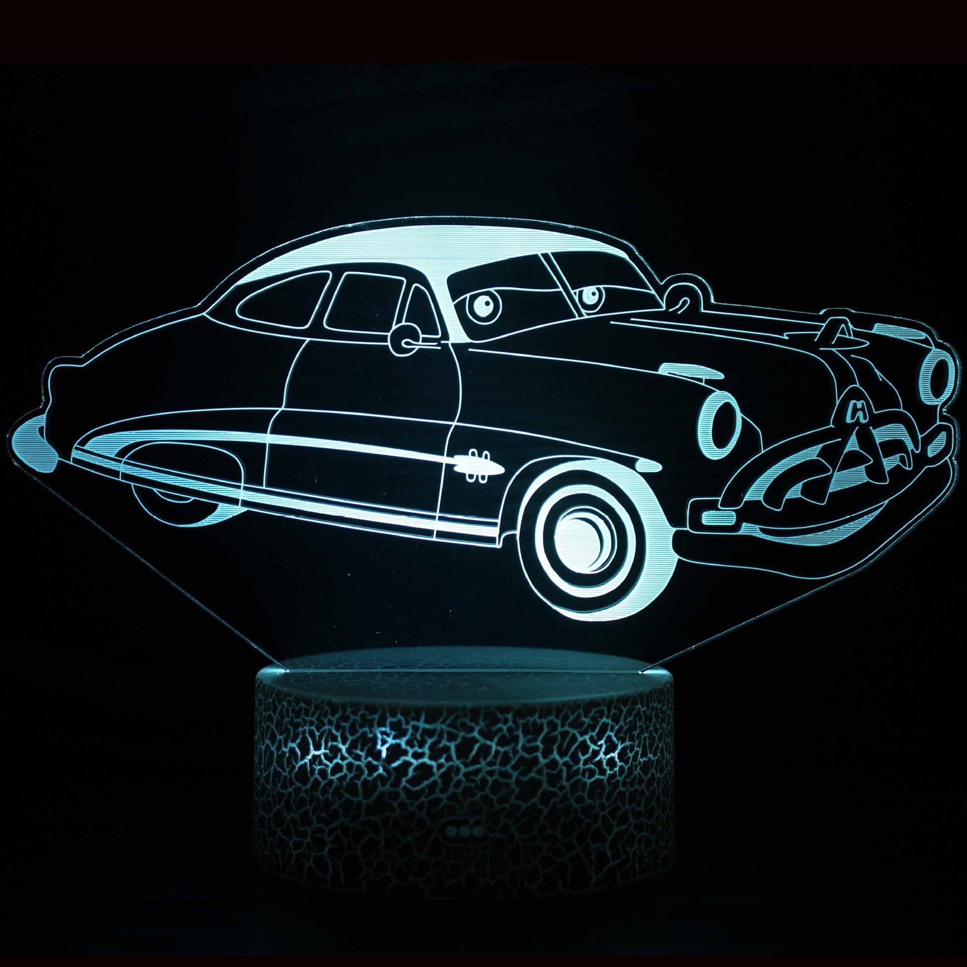 Cars Lamp for Kids, 3D Cars Night Light Toy, 16 Colors with Remote ...