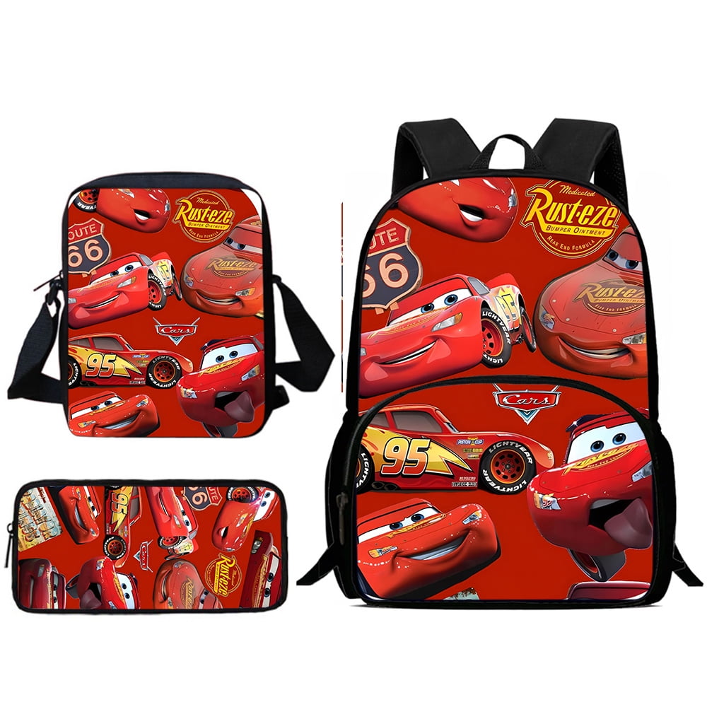 Cars-Lightning Backpack 3 Piece Set Travel Daypack Combination, Back to ...