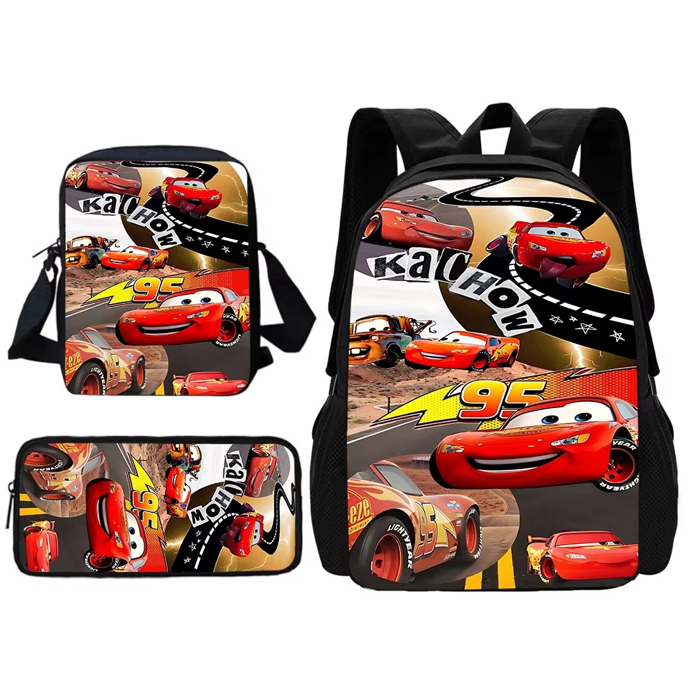 Cars-Lightning Backpack 3 Piece Set Travel Daypack Combination, Back to ...