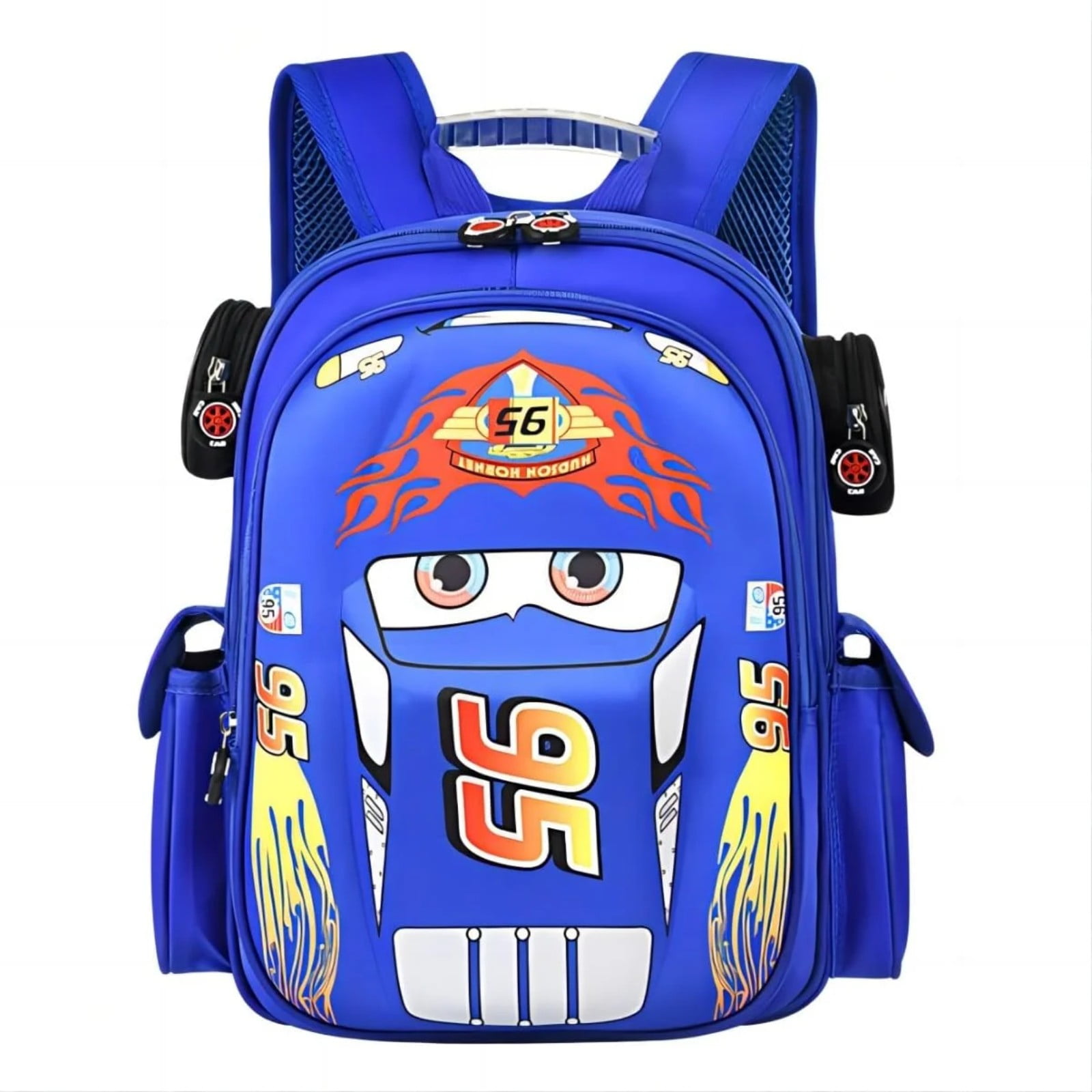 Cars Lightning McQueen Backpack – 15" 3D Cartoon Racing School Bag with ...