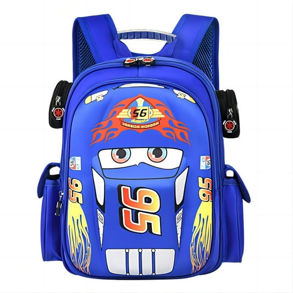 Cars Lightning McQueen Backpack 3D Tire Pocket Mini Red Racing ...
