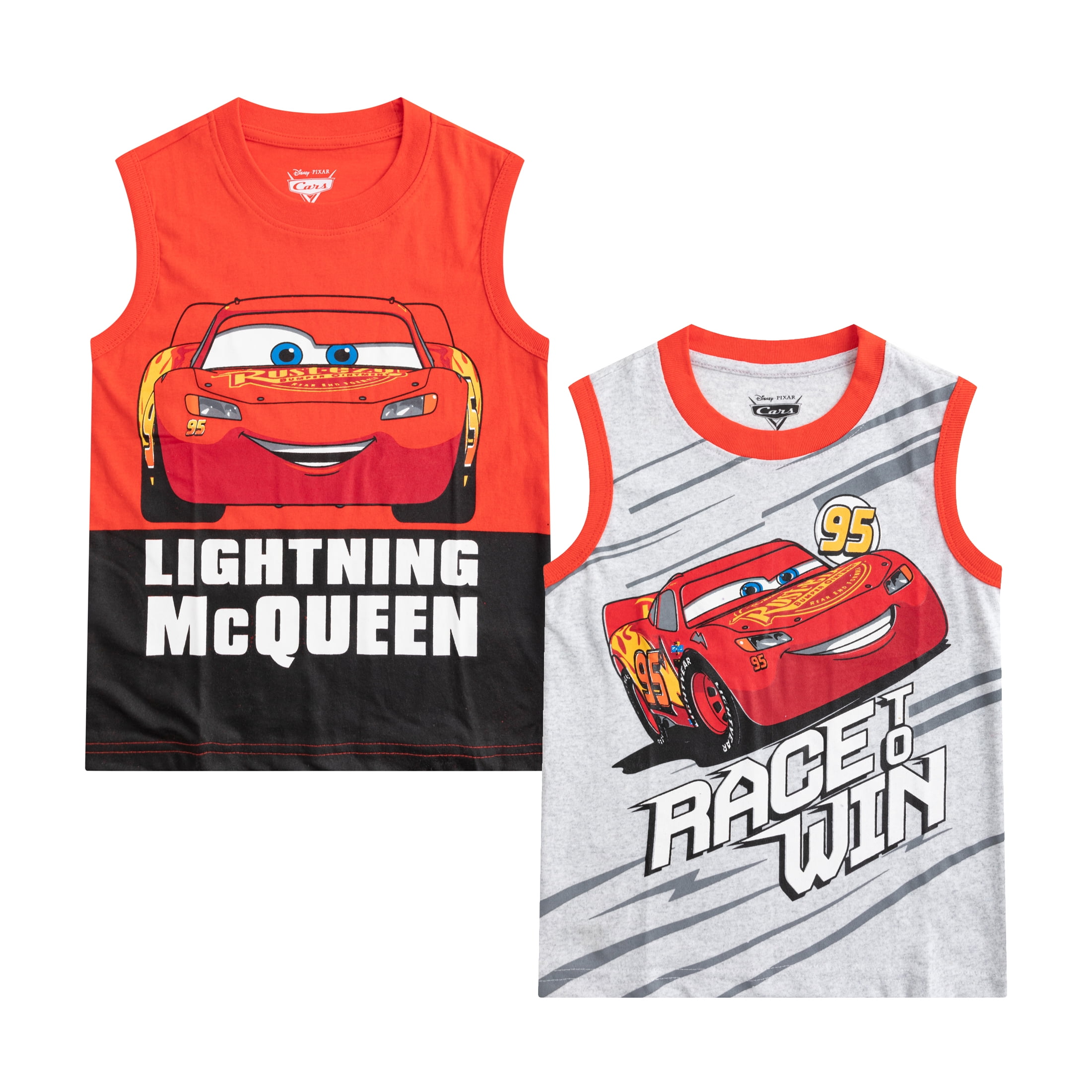 Cars Lightning McQueen Boys 2 Pack Character Tank Tops, 4-7 - Walmart.com