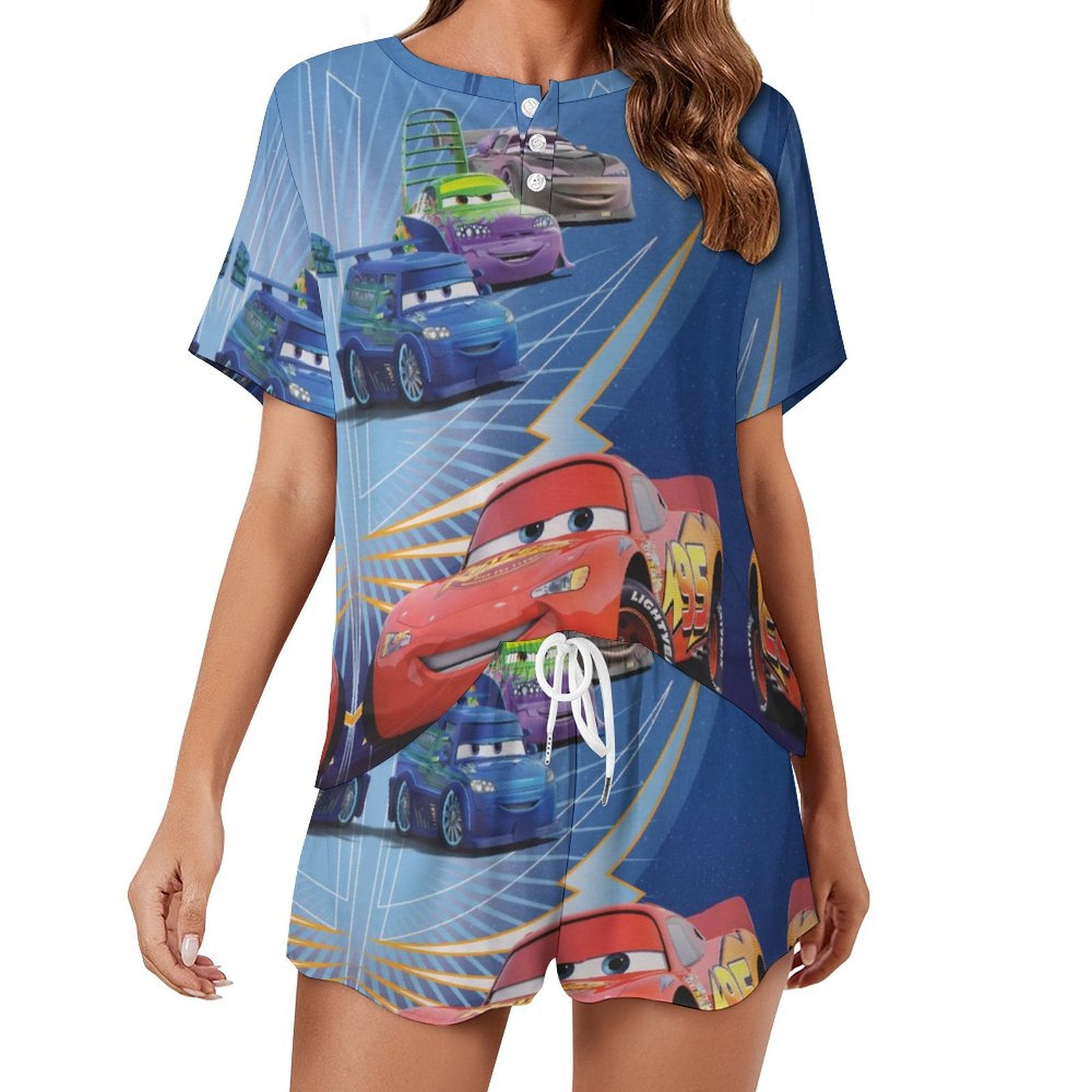 Cars Lightning McQueen Home Suit 2 Pack Pajamas Short Sleeve Top Shorts ...