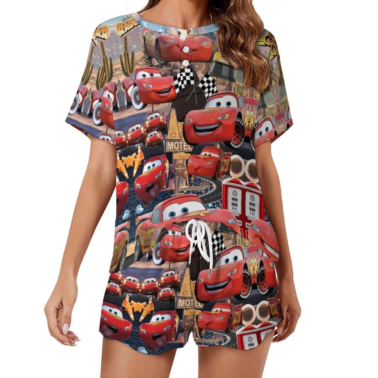 Cars Lightning McQueen Home Suit 2 Pack Pajamas Short Sleeve Top Shorts ...