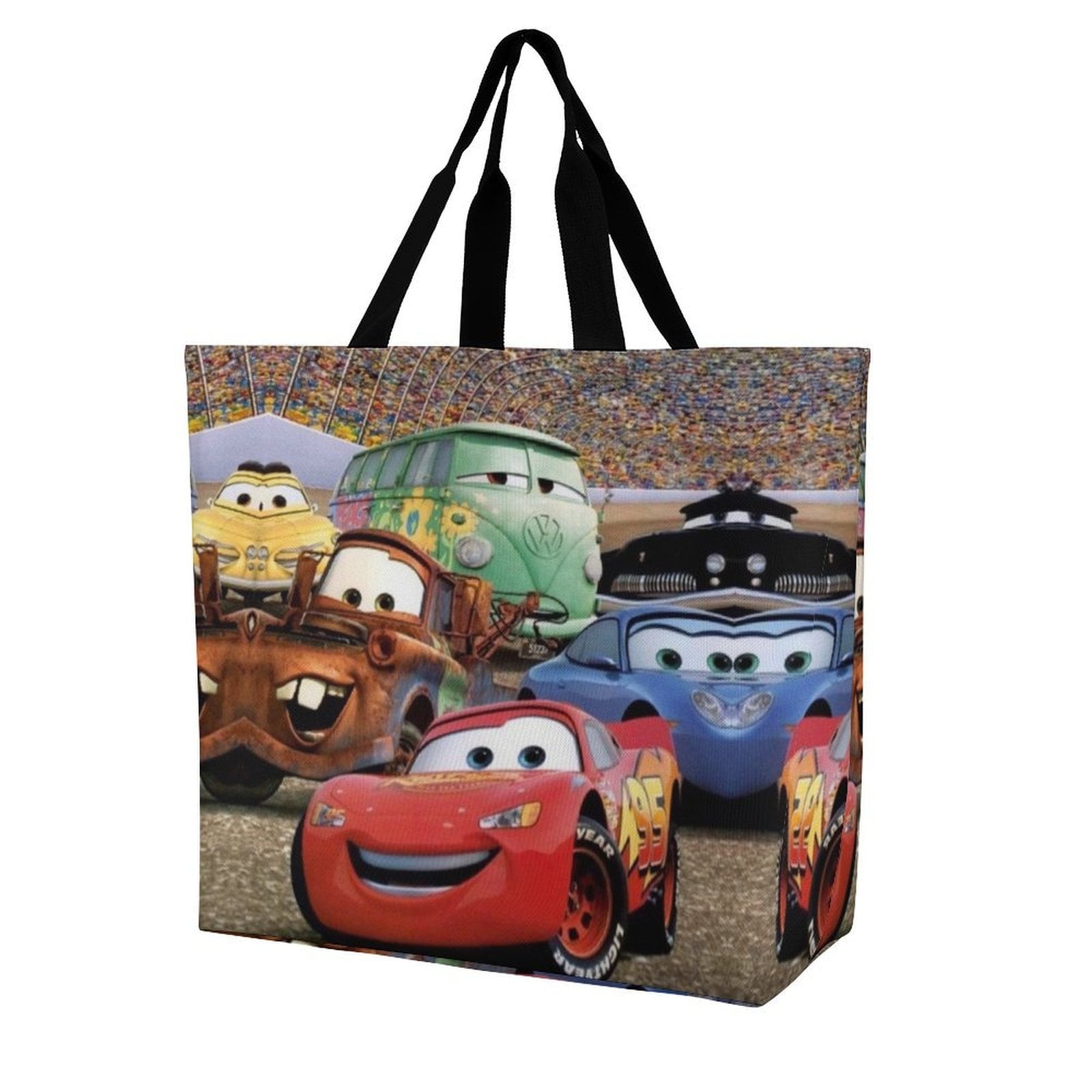 Cars Lightning McQueen Print Bag Shoulder Shopping Bag Canvas Tote Bag ...