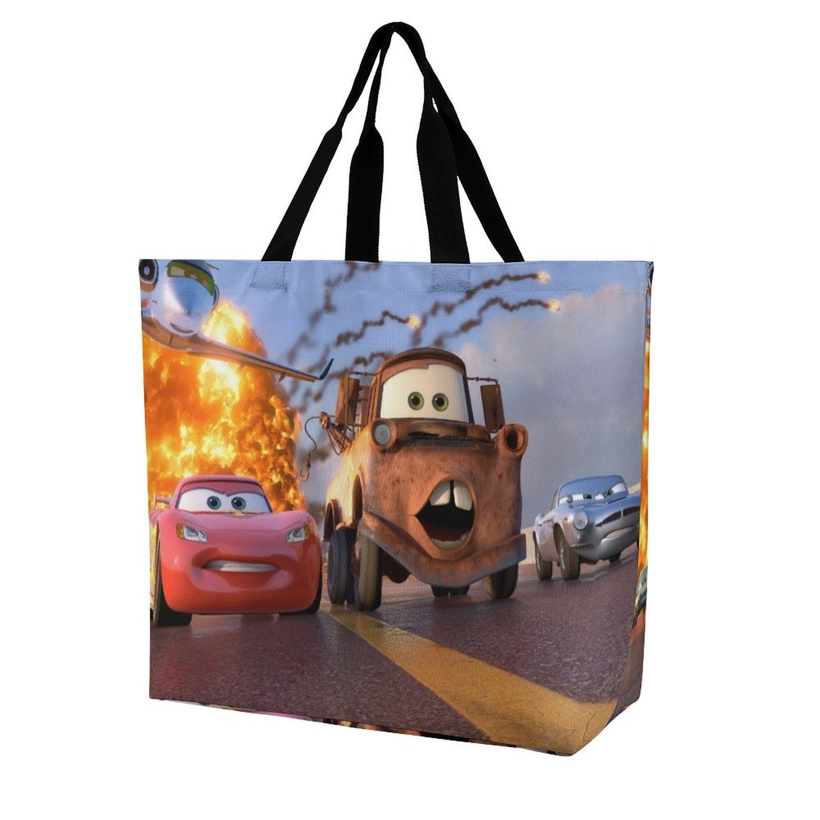 Cars Lightning McQueen Print Bag Shoulder Shopping Bag Canvas Tote Bag ...