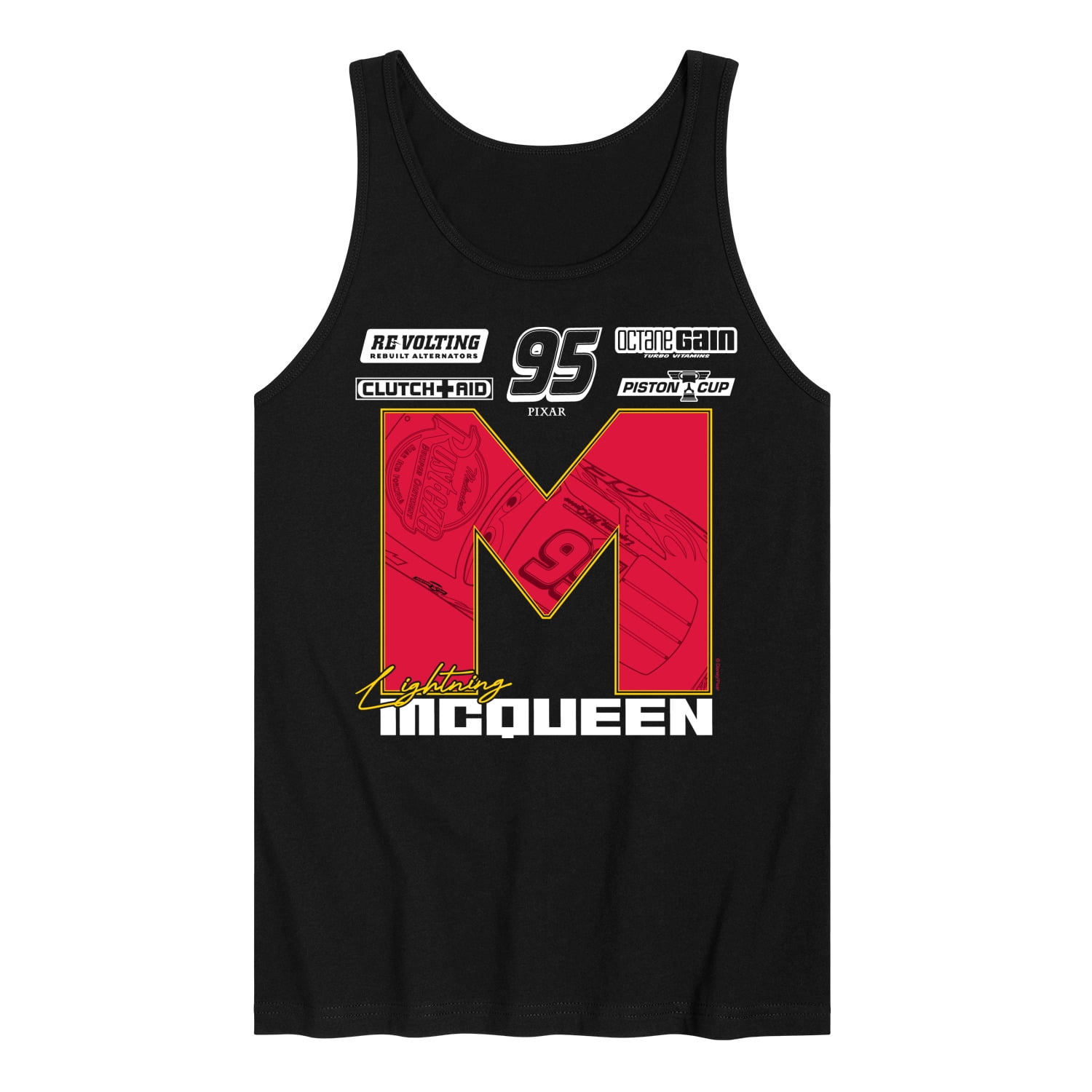 Cars - Lightning McQueen Race Jersey - Men's Sleeveless Graphic Tank ...