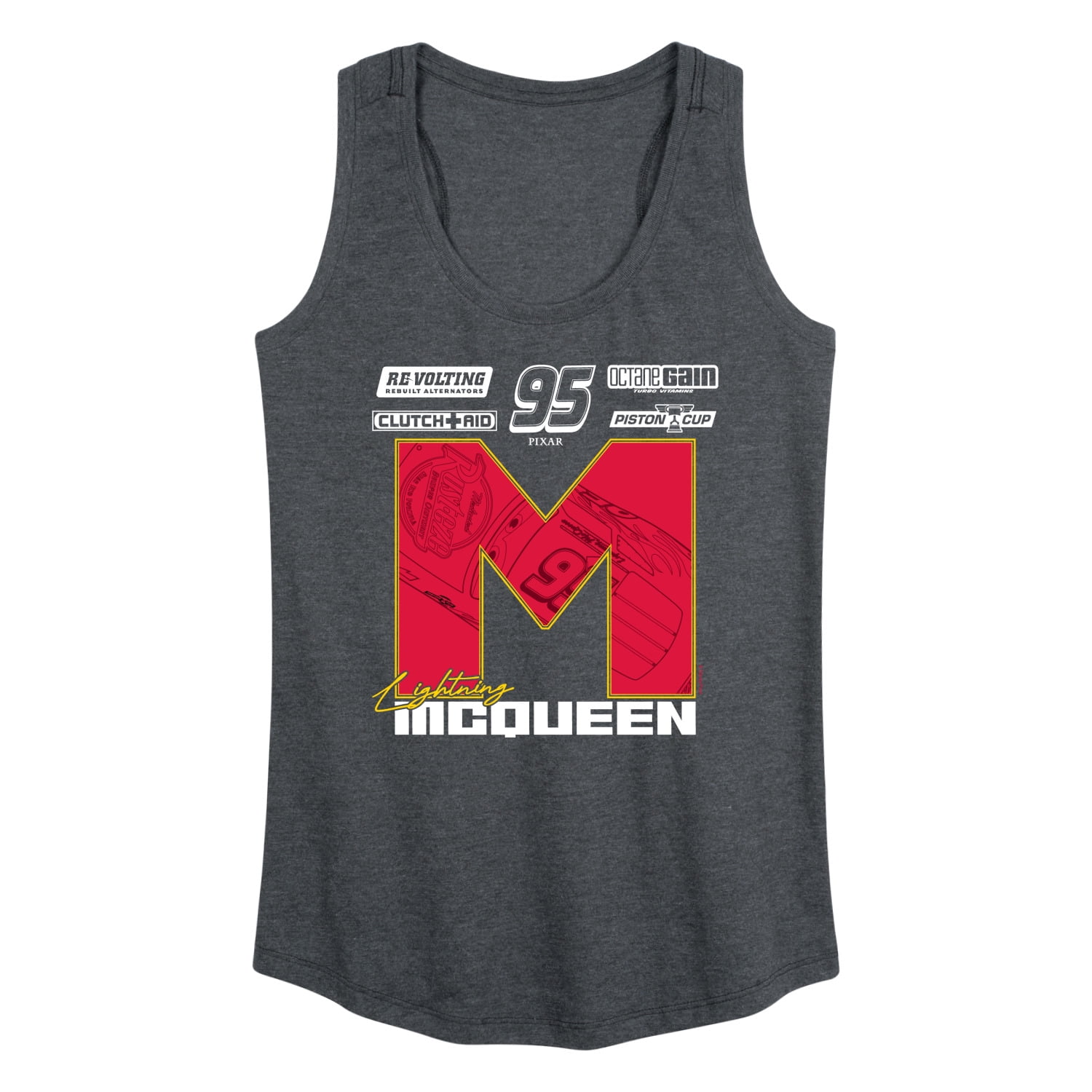 Cars - Lightning McQueen Race Jersey - Women's Racerback Graphic Tank ...