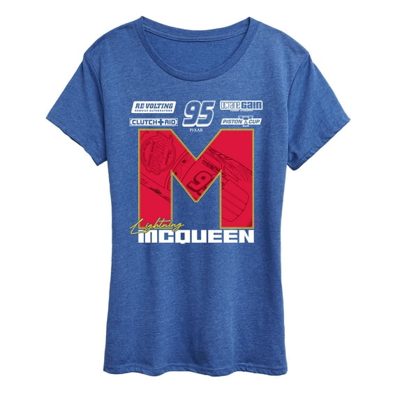 Cars - Lightning McQueen Race Jersey - Women's Short Sleeve Graphic T ...