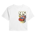 Cars - Lightning McQueen Race - Juniors Cropped Graphic T-Shirt ...