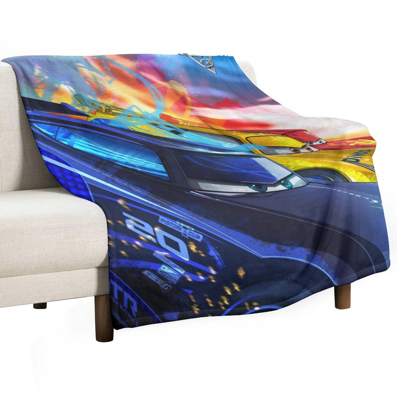 Cars Lightning McQueen Sherpa Throw Blanket - Measures 30 X 40 Inches ...