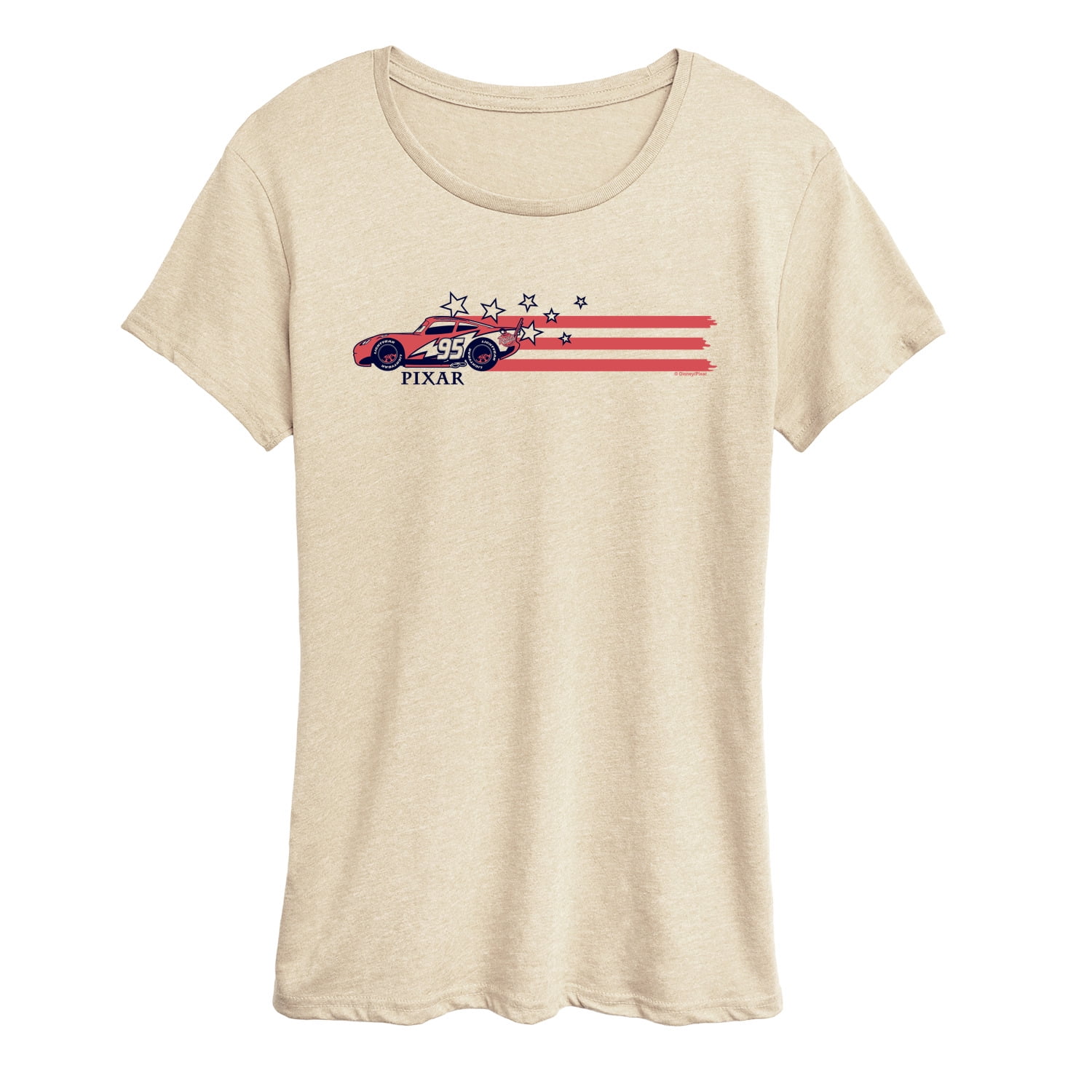 Cars - Lightning McQueen Stars and Stripes - Women's Short Sleeve ...