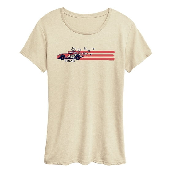 Cars - Lightning McQueen Stars and Stripes - Women's Short Sleeve ...