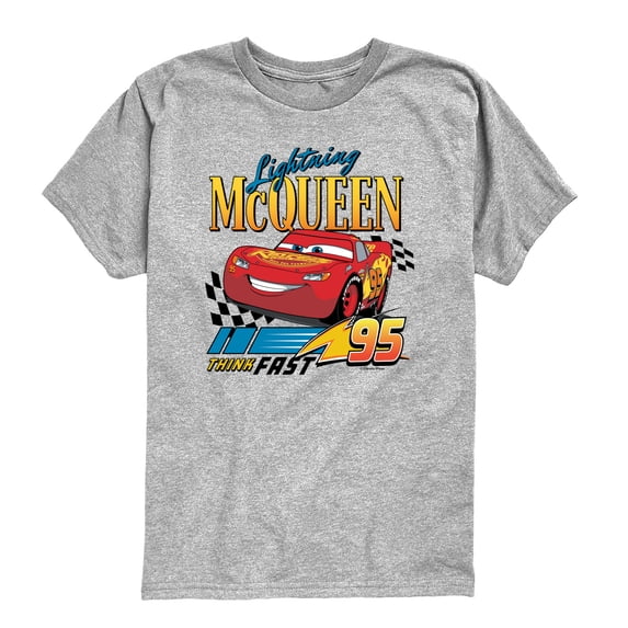 Cars - Lightning McQueen Think Fast - Toddler Boys Short Sleeve Graphic ...