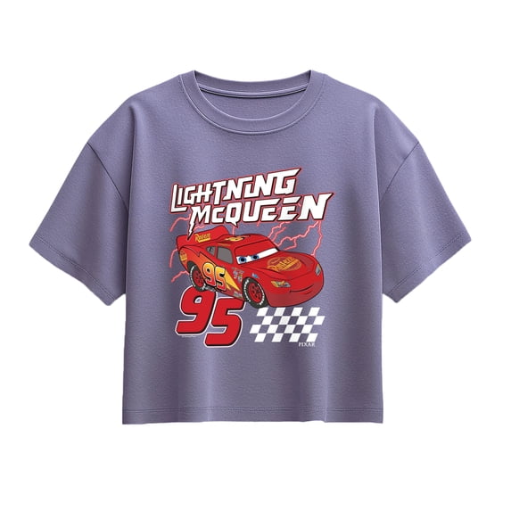 Cars - Lightning McQueen - Youth Girls Boxy T-Shirt - Walmart.com