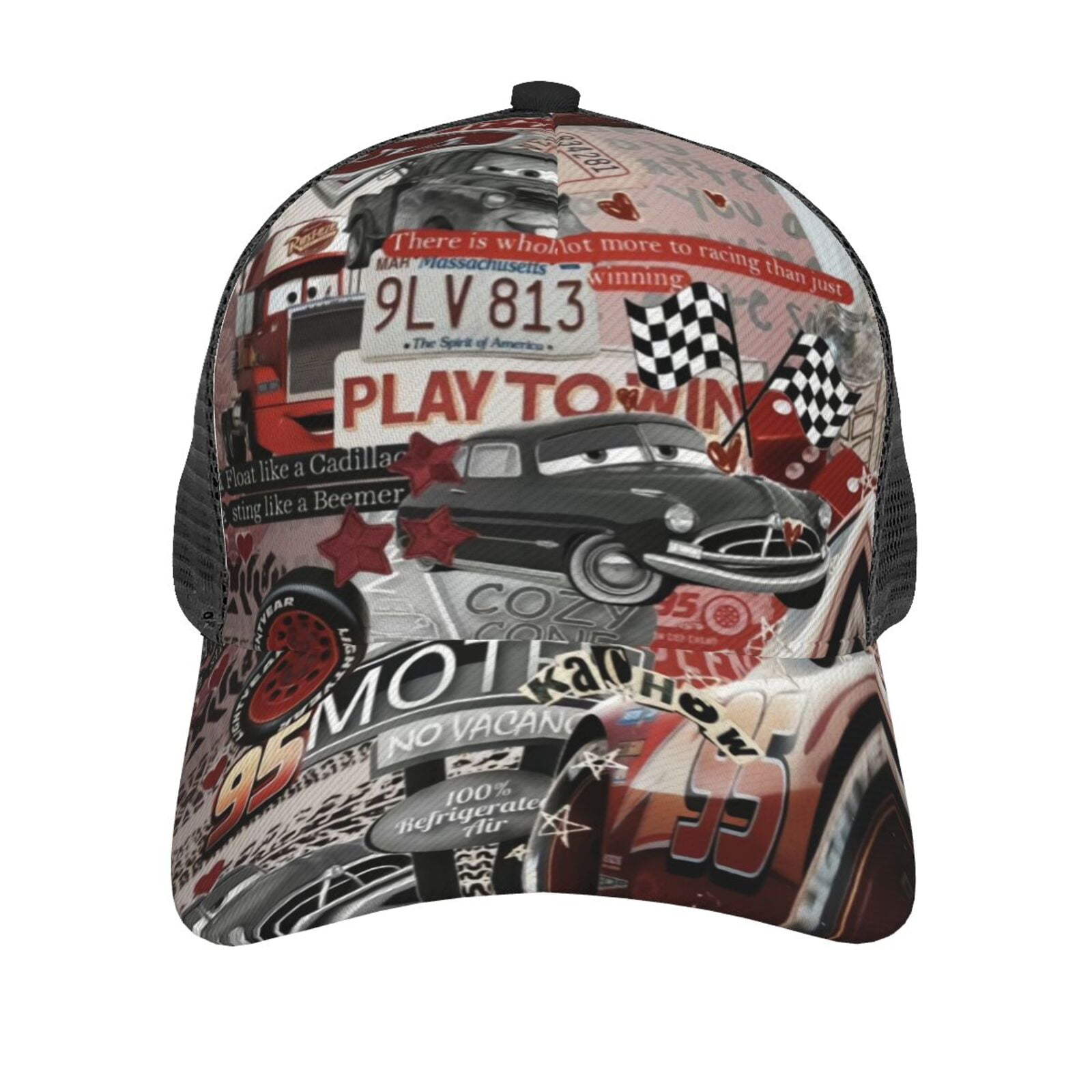 Cars Lightning Mcqueen Baseball Caps Casual Fishing Sun Hat Mesh Back ...