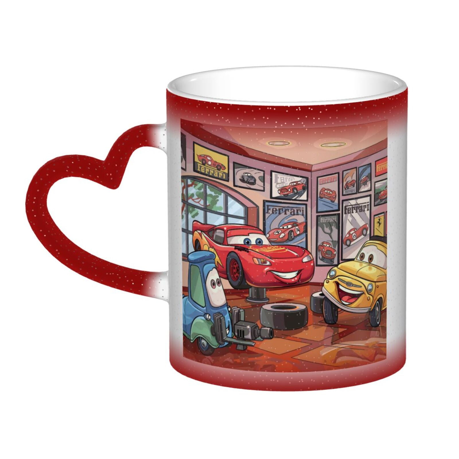 Cars Lightning Mcqueen Color Changing Mug Heat Sensitive Magic Funny ...