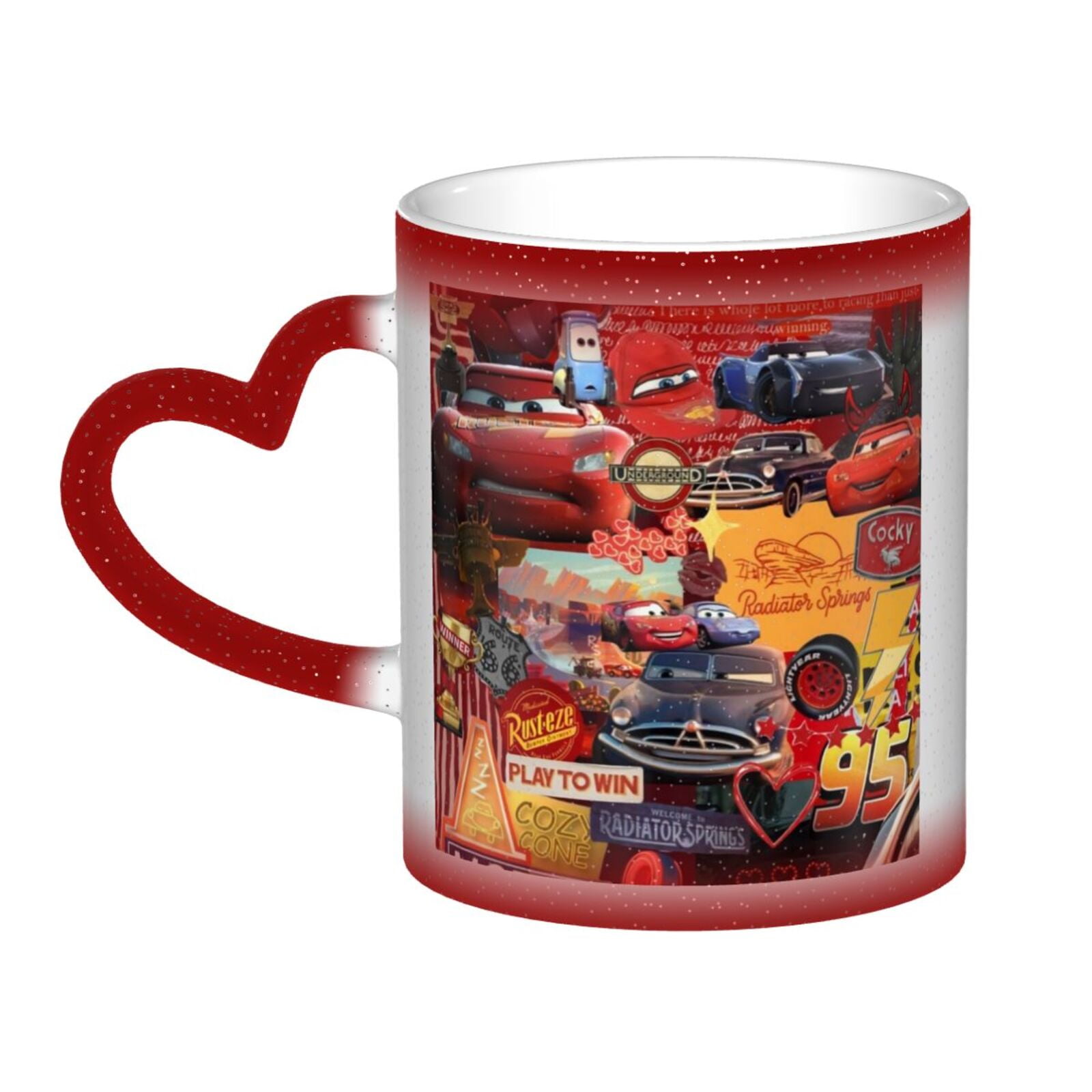 Cars Lightning Mcqueen Color Changing Mug Heat Sensitive Magic Funny ...