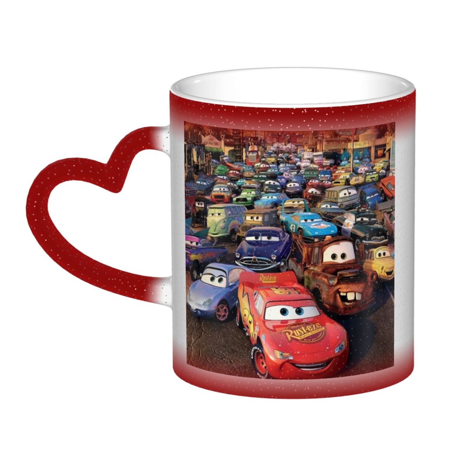 Cars Lightning Mcqueen Color Changing Mug Heat Sensitive Magic Funny ...