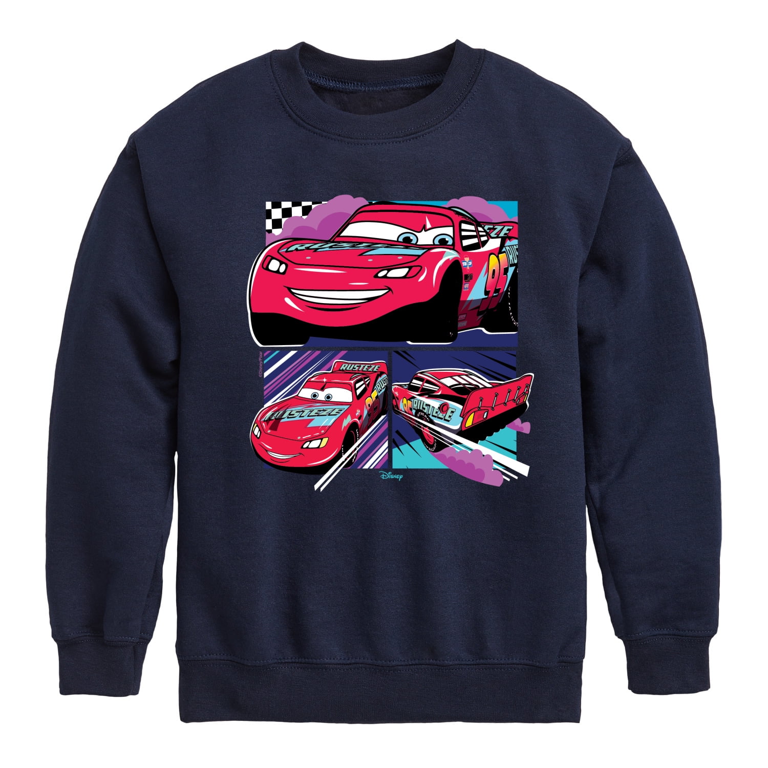 Cars - Lightning Mcqueen Finish Line - Toddler & Youth Crewneck Fleece ...