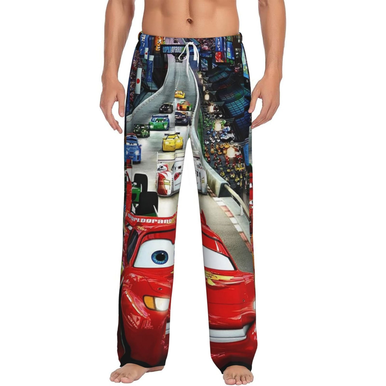 Cars Lightning Mcqueen Pajama Pants for Men All Over Print Soft Loose ...