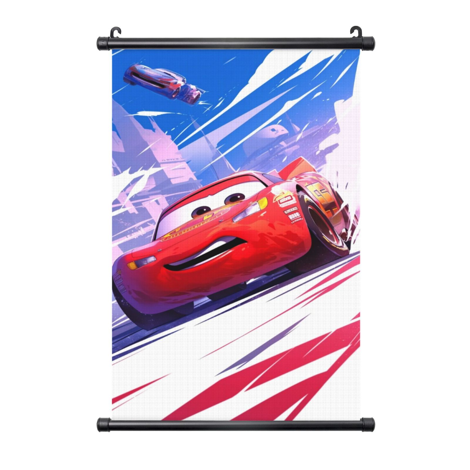 Cars Lightning Mcqueen Posters Wall Hanging Black Plastic Shaft Poster ...