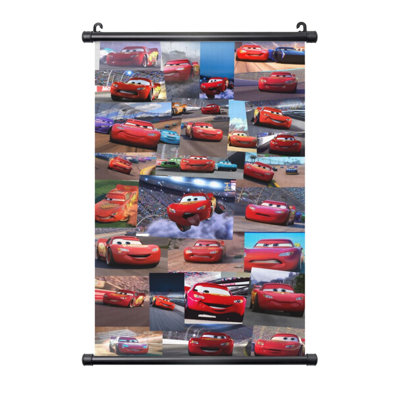 Cars Lightning Mcqueen Posters Wall Hanging Black Plastic Shaft Poster ...