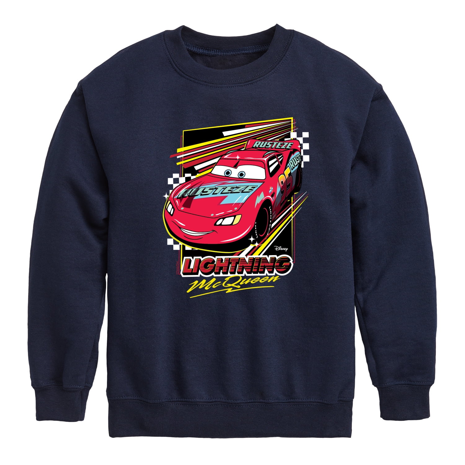 Cars - Lightning Mcqueen - Toddler & Youth Crewneck Fleece Sweatshirt ...