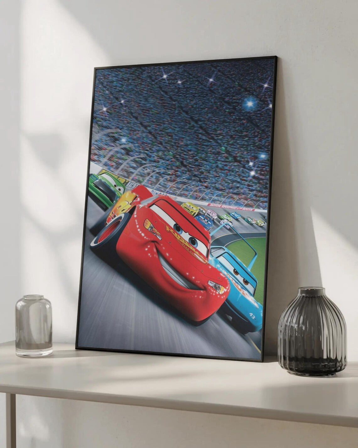 Cars Lightning Racing Wall Art, Unframed Canvas - Walmart.com