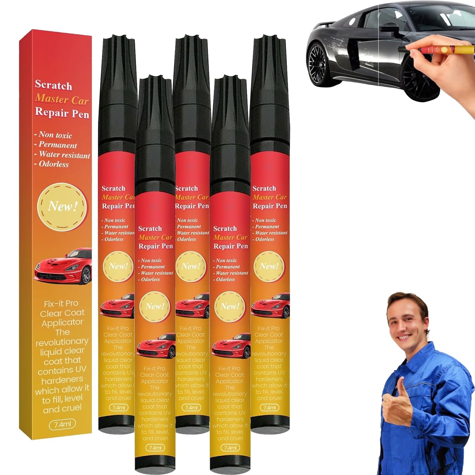 All Cars Magic Pen for Car Scratches, All Cars Magic Pen, Weatherproof Touch Up Paint Pen ...