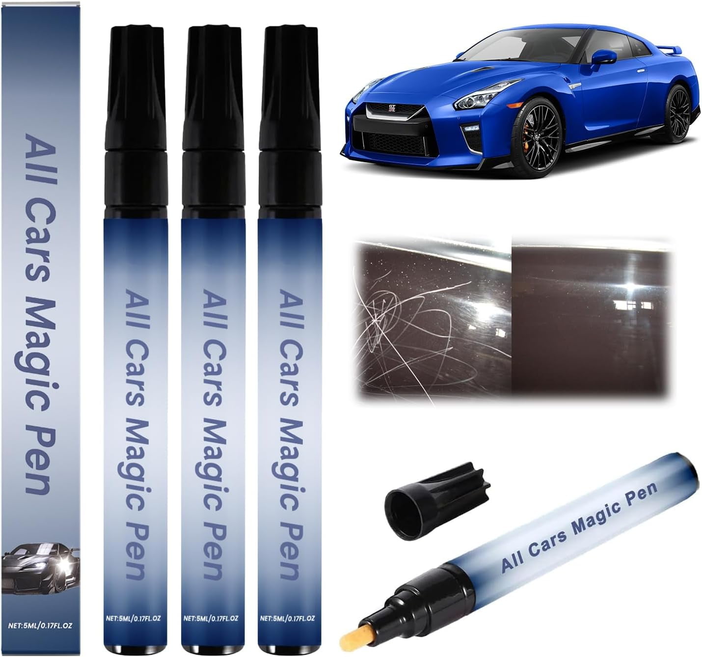 All Cars Magic Pen for Car Scratches, Quick Car Paint Scratch Repair ...
