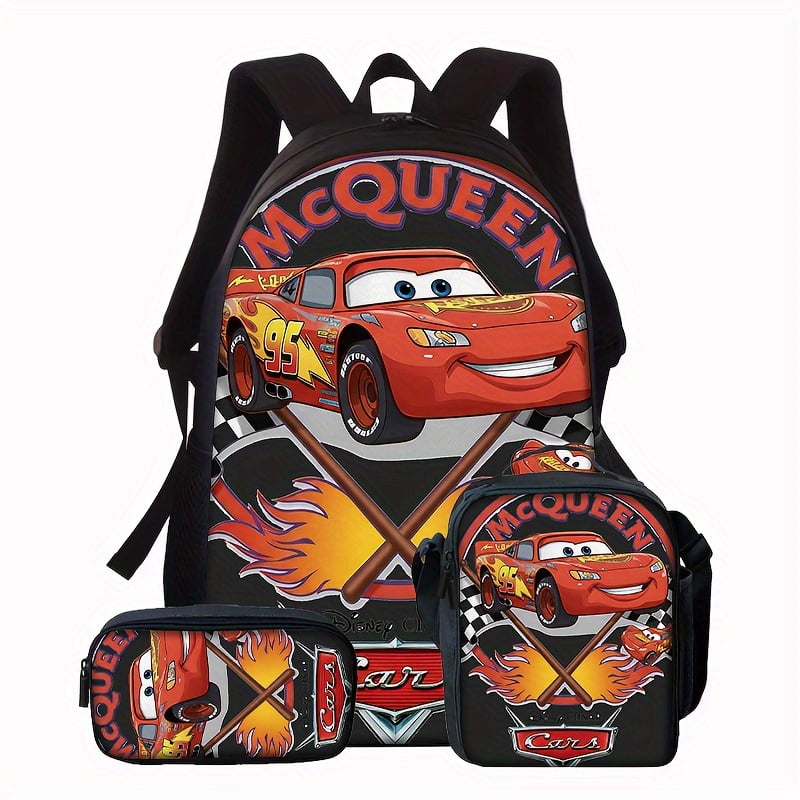 Cars Mcqueen Backpack Pencil Case and Lightweight Lunch Bag Set for ...