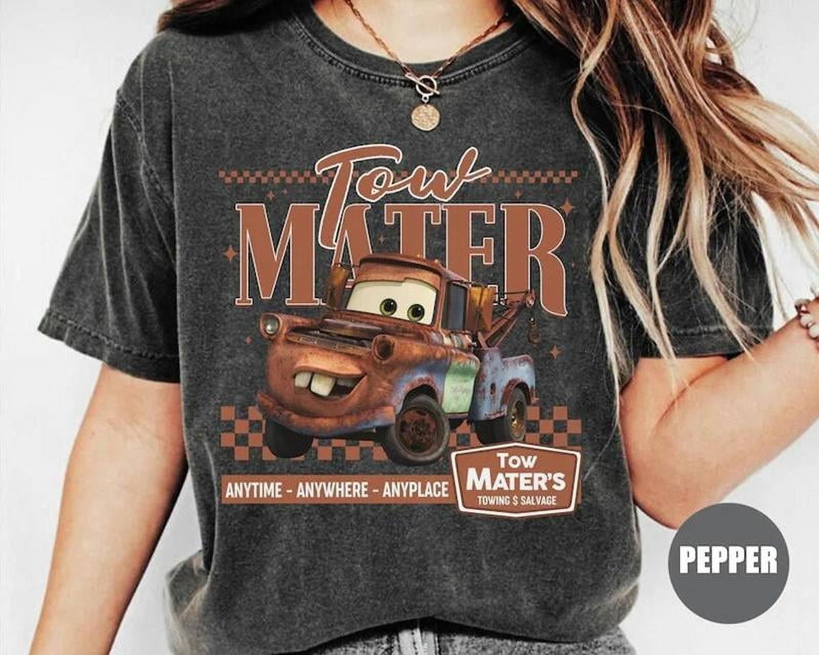 Cars Movie T-Shirt With Retro Lightning McQueen Number Design, Tow ...