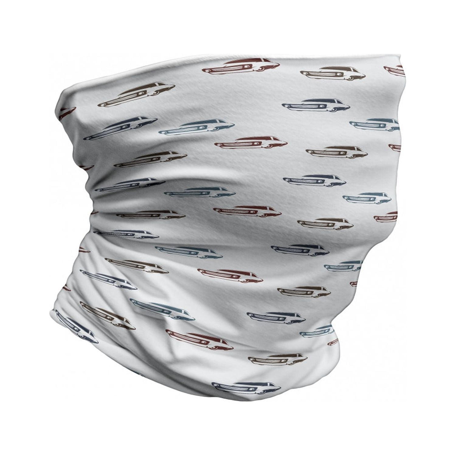 Cars Neck Gaiter, Retro American Vehicles, Unisex, Blue Brown Burgundy ...