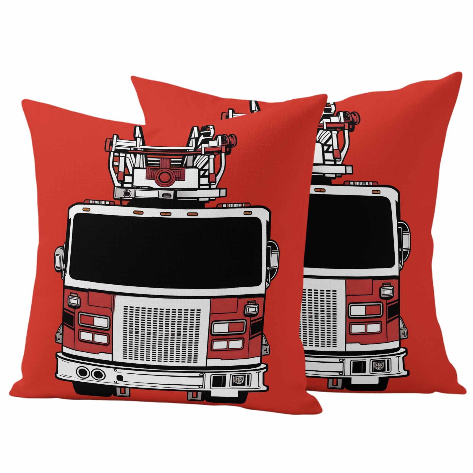 Cars Outdoor Waterproof Pillow Covers, Red Cartoon Funny Simple Truck ...