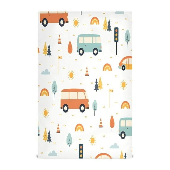 Cars Pattern Design Kitchen Towels Dishcloth Decorative Waffle Towels ...