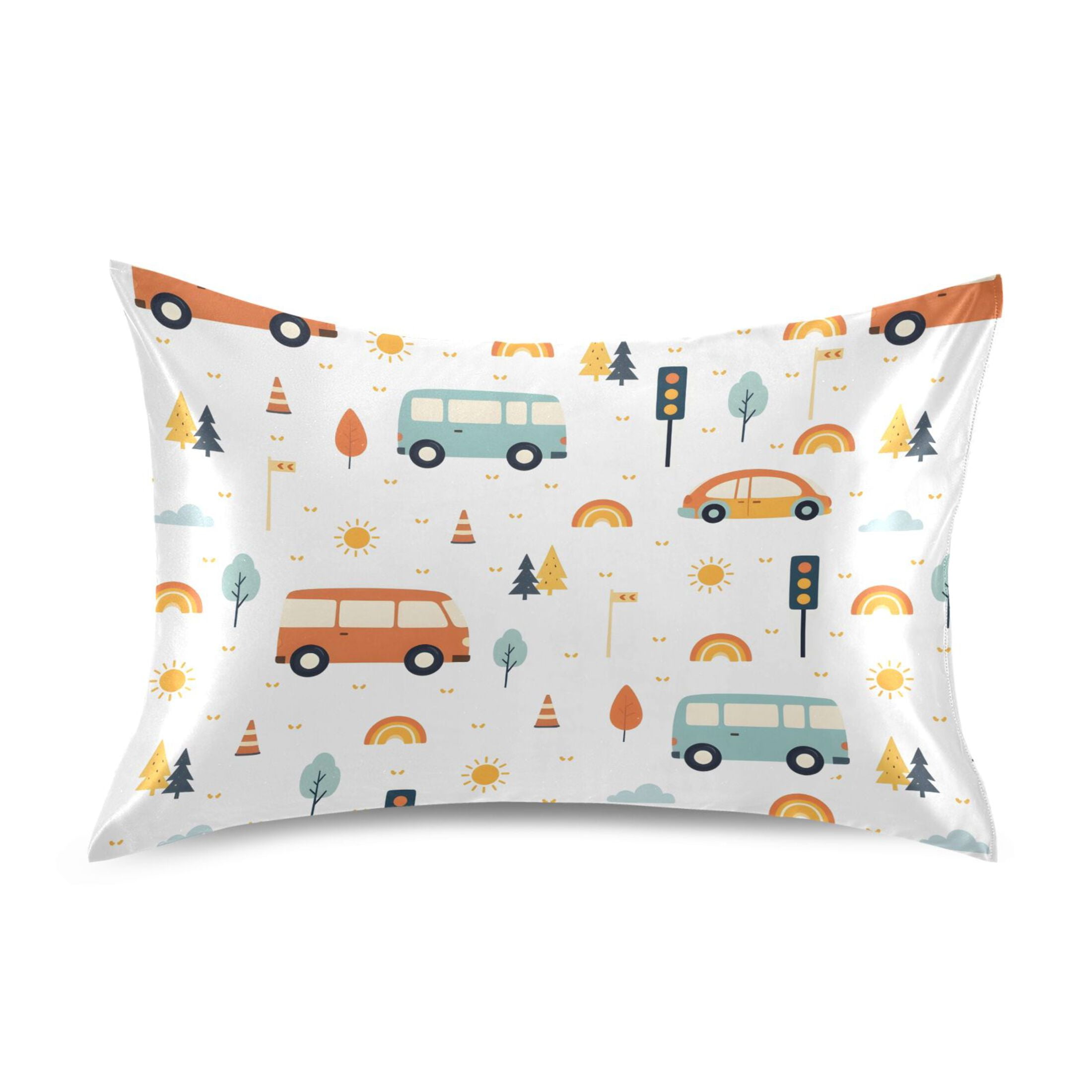 Cars Pattern Design Pillowcase Standard Size Luxury Silky Soft Wrinkle ...