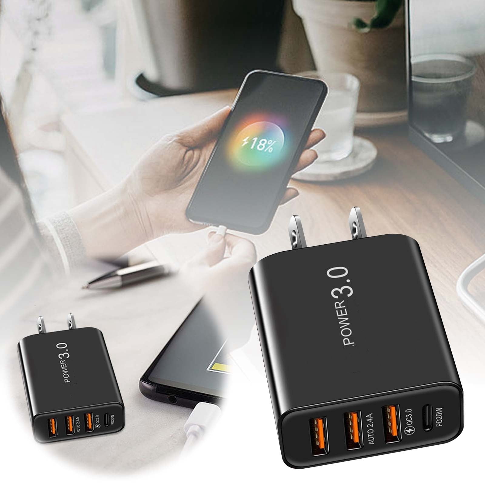 for Cars Portable Charging Station Compact Wall Charger 3usb ...