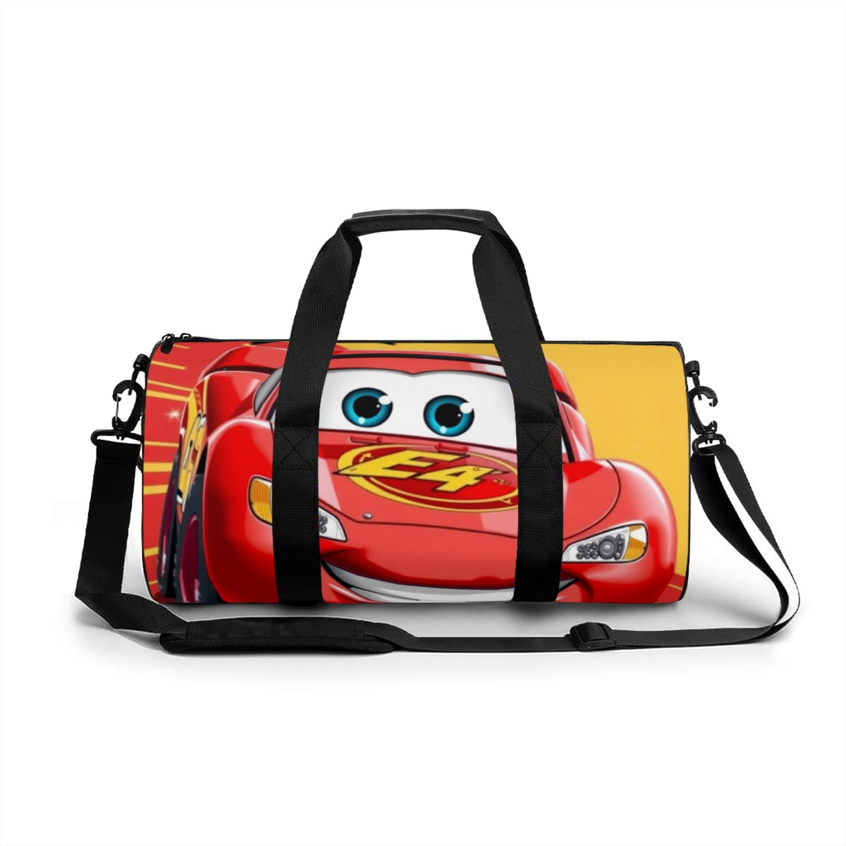 Cars Printed Round Sports Bag Lightweight with Inner Pocket Gym Bag Men ...
